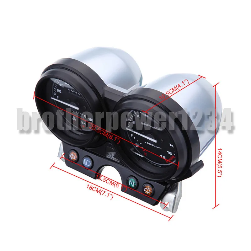 Motorcycle Speedometer Tachometer: Complete Kilometer Gauge Set Ideal ...