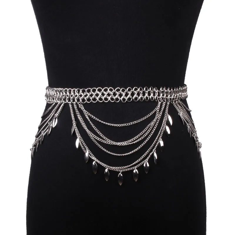 Bohemian Crystal Belly Chain - Fashion Dangle Tassel Waist Belt, Gypsy ...