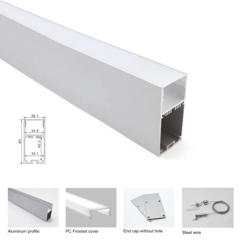 10 X 1M SetsNew Developed Aluminum Profile For Led And 80mm Deep U ...