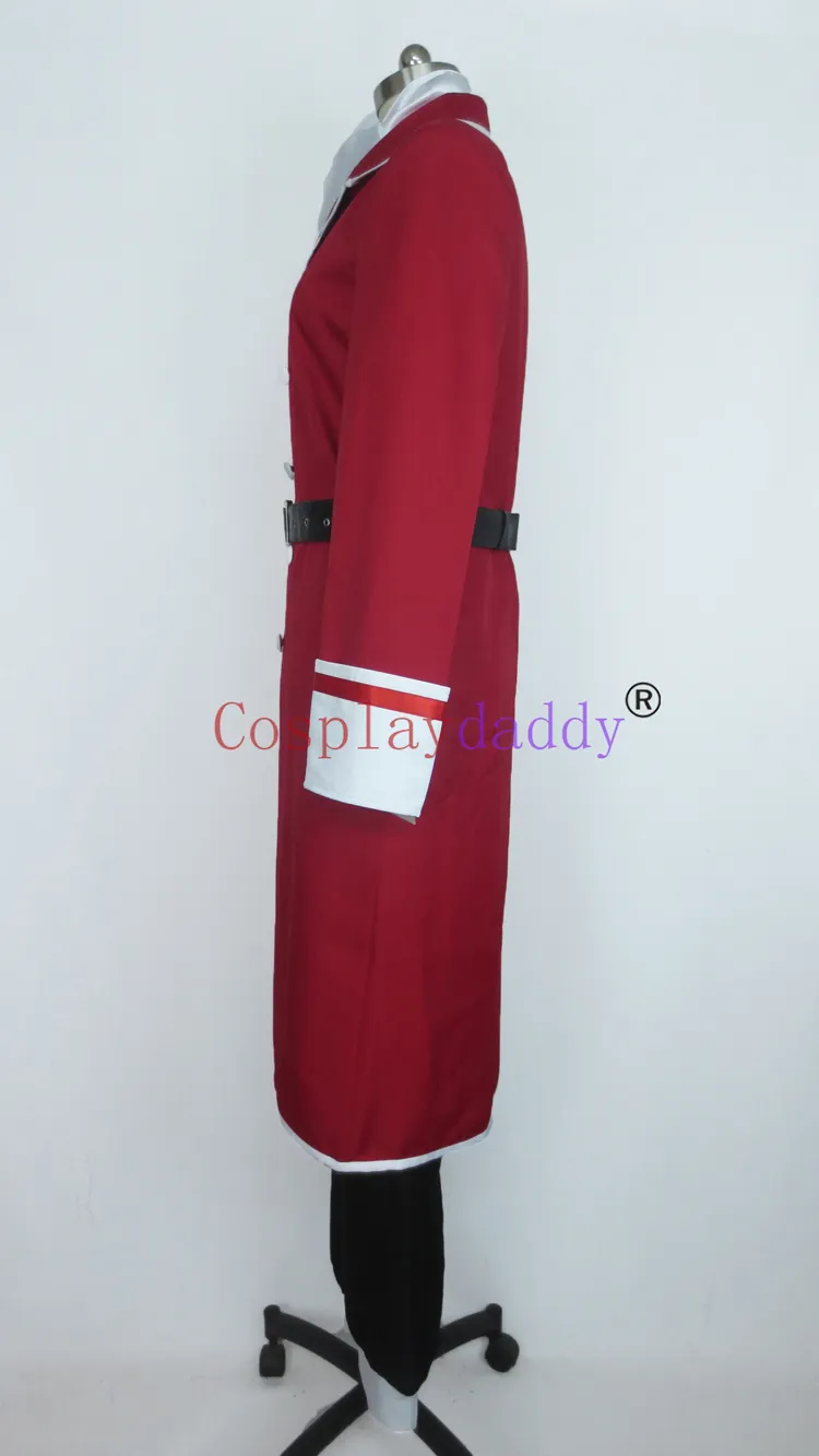 Fairy Tail Freed Justine Red Halloween Cosplay Costume Set Long Cos ...