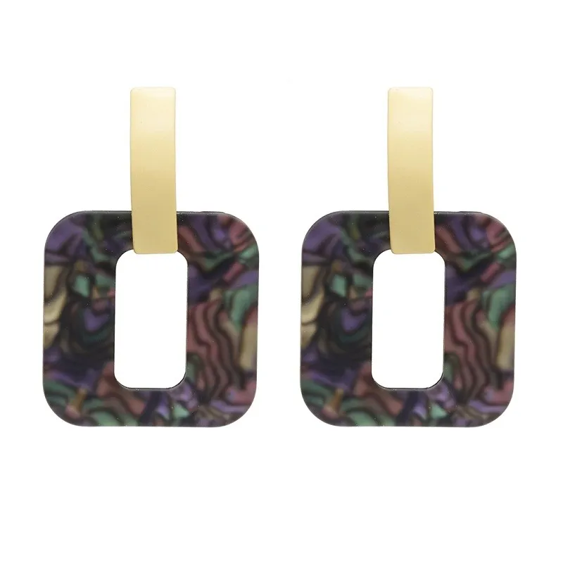 DHgate.com:Geometric Amber Pattern Acrylic Earrings for Women, Bohemian ...