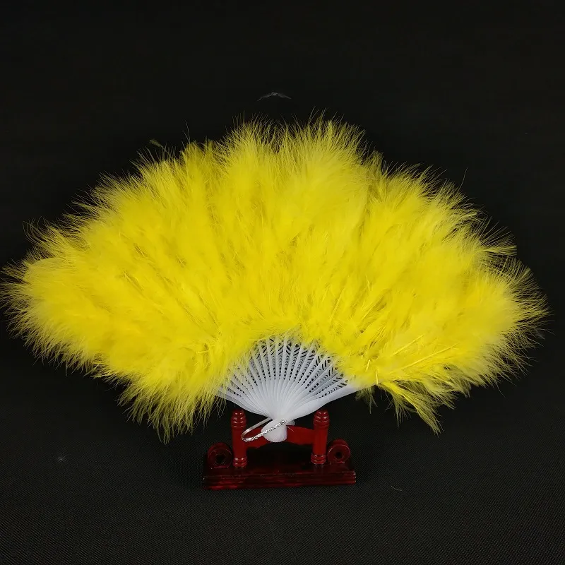 Plastic Feather Fans For Weddings, Stages | Handheld Folding Flapper ...