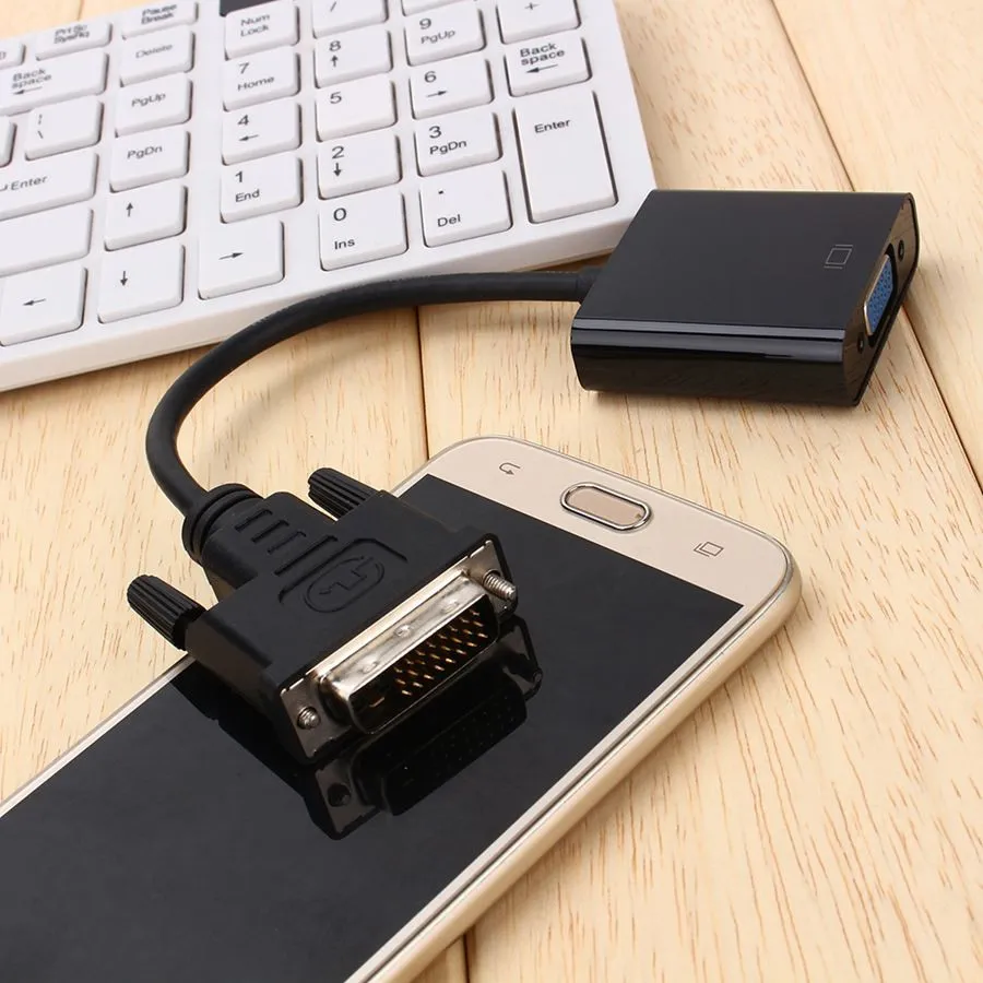 DVI To VGA Adapter DVI-D Male To VGA Female Adapter - Dual Link 24+1 ...