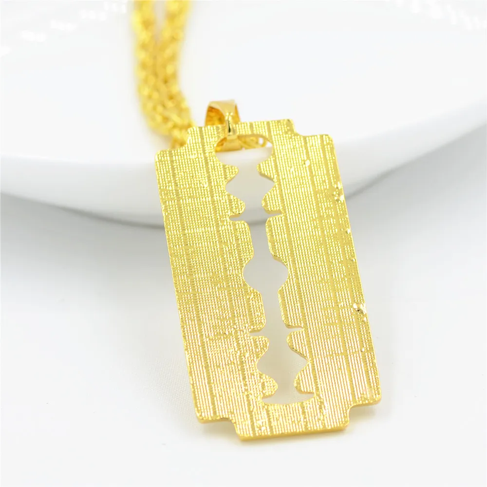 Uodesign Hip Hop Gold Iced Out Rhinestone Gold Rectangle Pendant ...