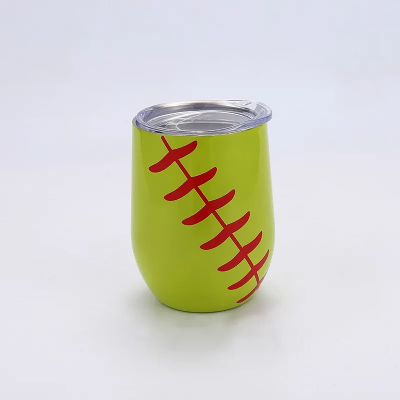 12Oz Stainless Steel Vacuum Insulated Sport Baseball Softball Wine ...