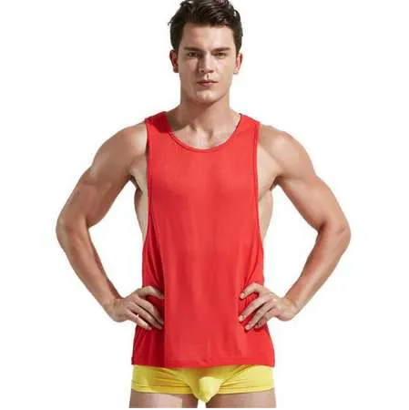 Men's Low Cut Tank Tops - Breathable Cotton Muscle Fit Sleeveless Vest ...