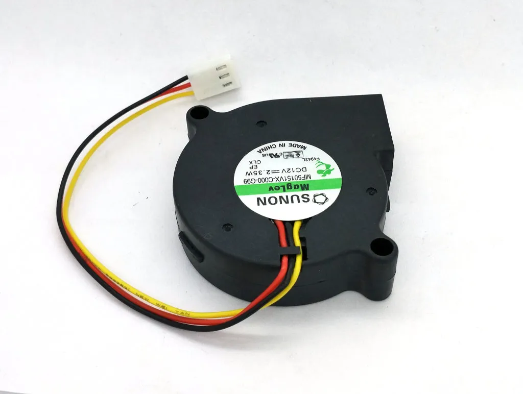 SUNON MF50151VX C000 G99 50x15mm DC12V 2.35W 3 Line Computer Cooling ...