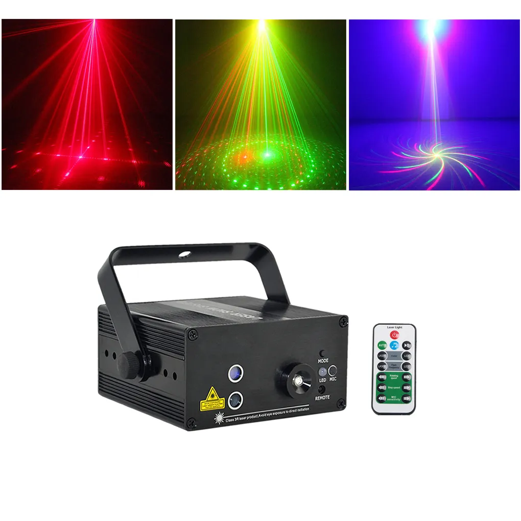 Mini Laser Projector: 8 Big Patterns, RG Laser, Blue LED Mixing Effect ...