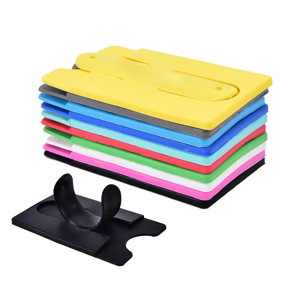 2 In 1 Universal Phone Card Holder Case Adhesive Stick Id Credit Card ...