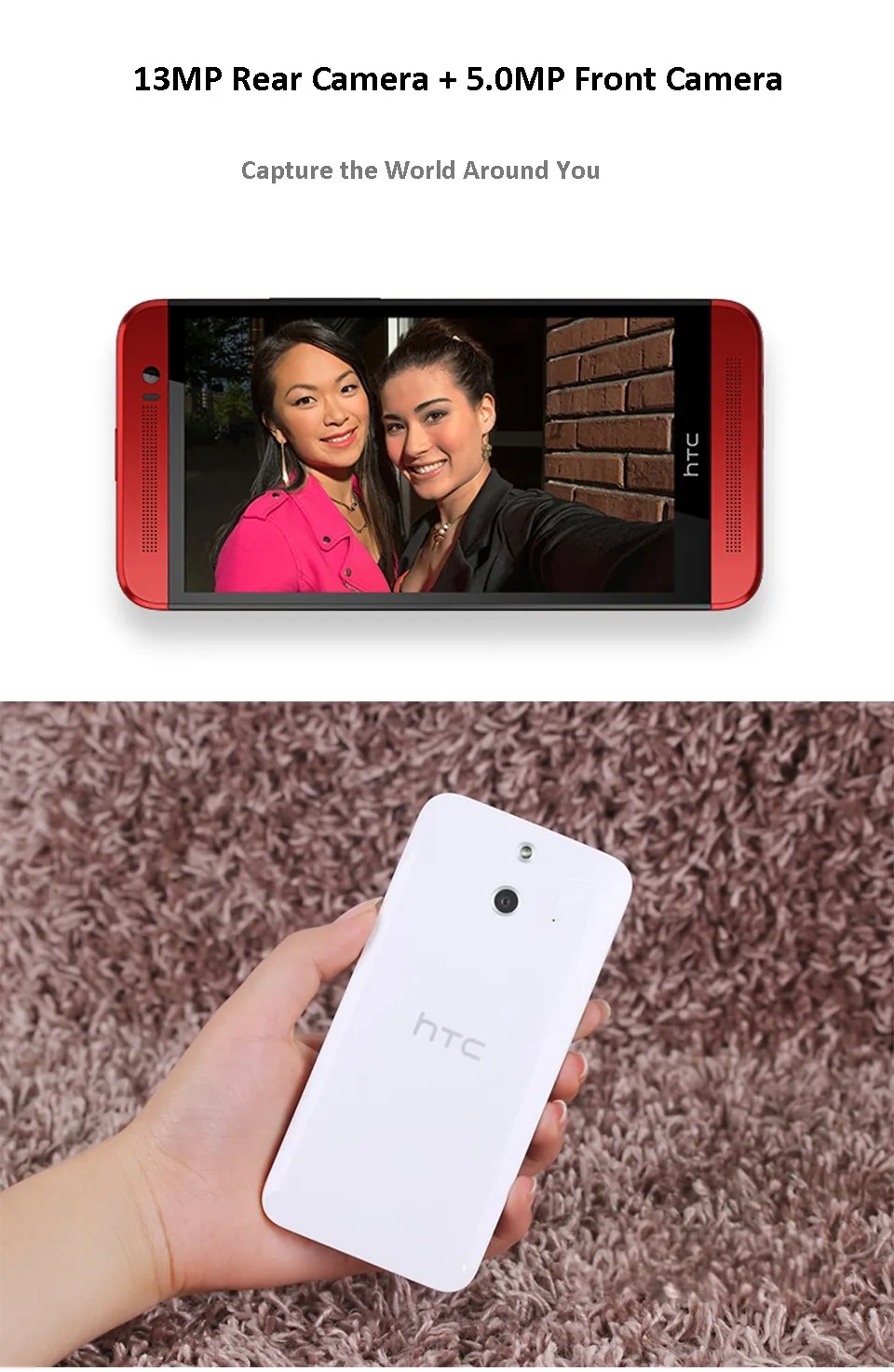 Refurbished Original HTC ONE E8 5.0 Inch Quad Core 2GB RAM 16GB ROM ...