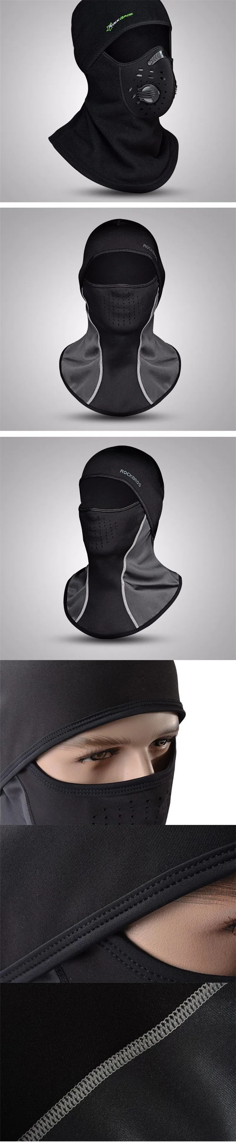 Winter Face Mask Cap, Thermal Fleece Ski Mask Face Snowboard Shield Hat ...