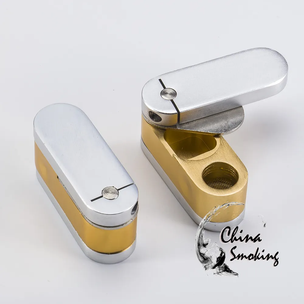 Portable Twist Pipe, Brass Metal Smoking Pipe With Stash, Aluminum ...