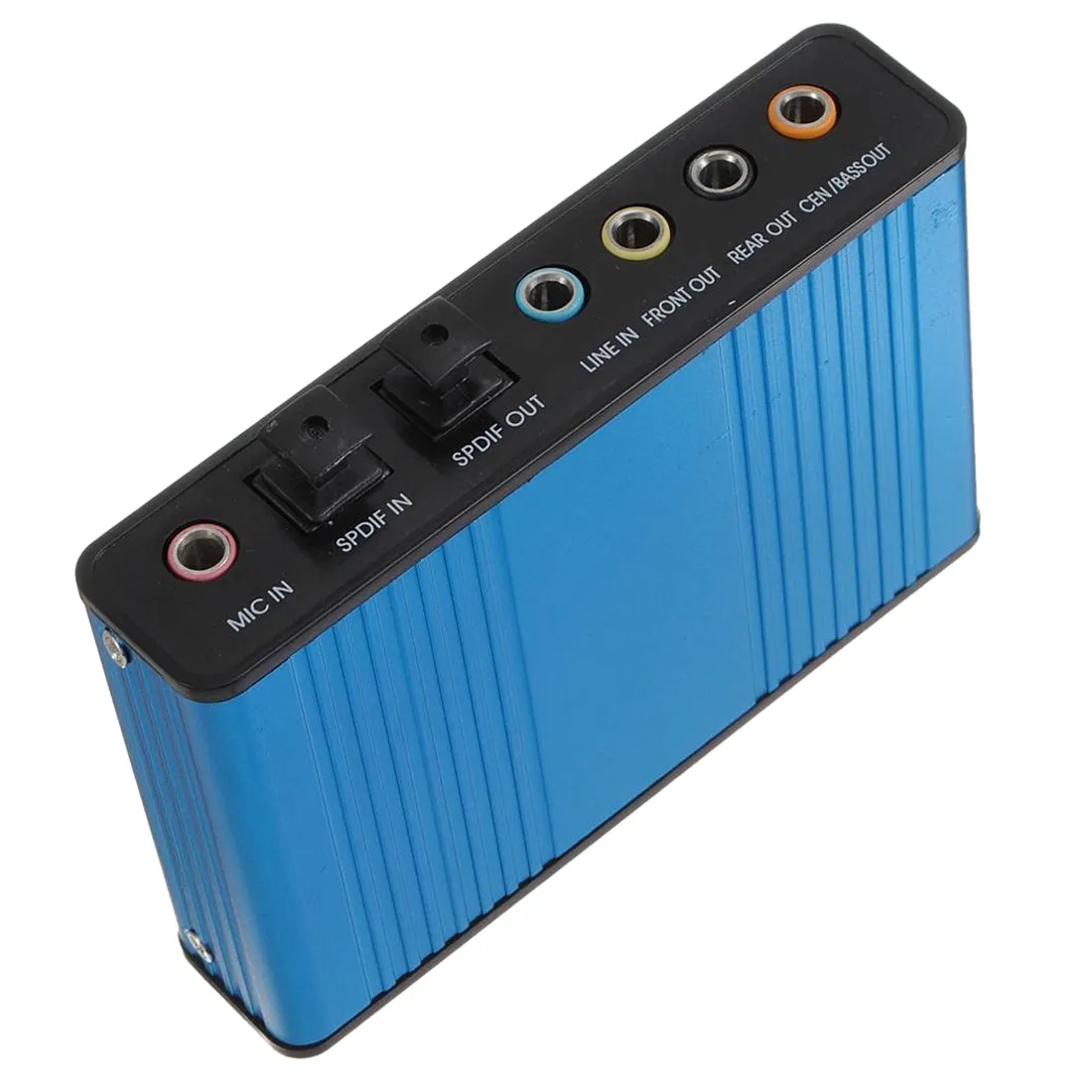 Blue 6 Channel External USB 5.1 Audio Usb Sound Card Spdif With Optical ...