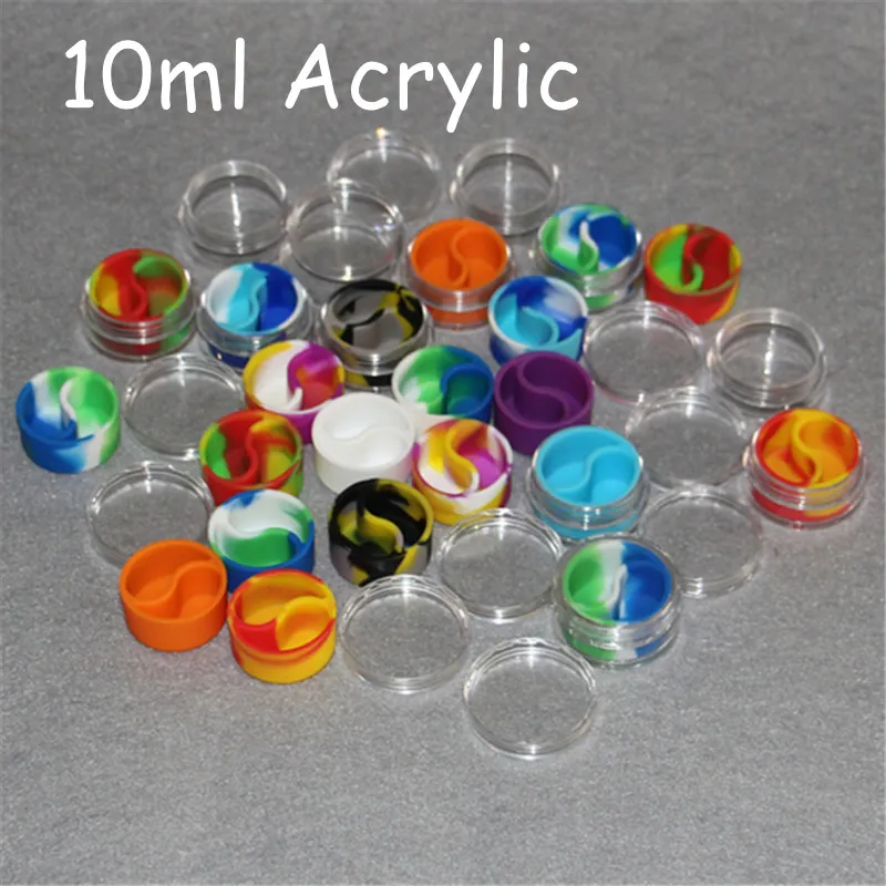 Acrylic Silicone Wax Container Silicone Jar 10ml Wax Container For Wax ...