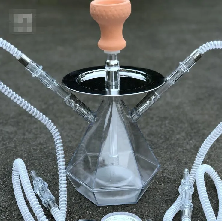 Bulk Order Double Hookah Shisha Bong With Acrylic Set, Cool Ceramic ...