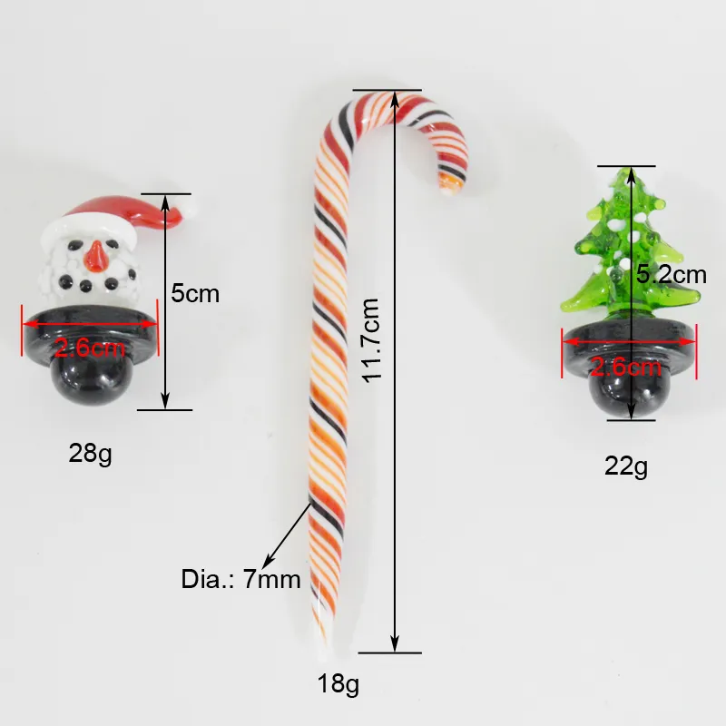 2024 Christmas Carb Cap Snowman Xmas Tree Glass Carb Cap Cane Dabber ...