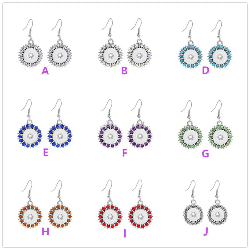 Chic Interchangeable Snap Buttons Earrings In Fits 12mm Ginger Snap ...