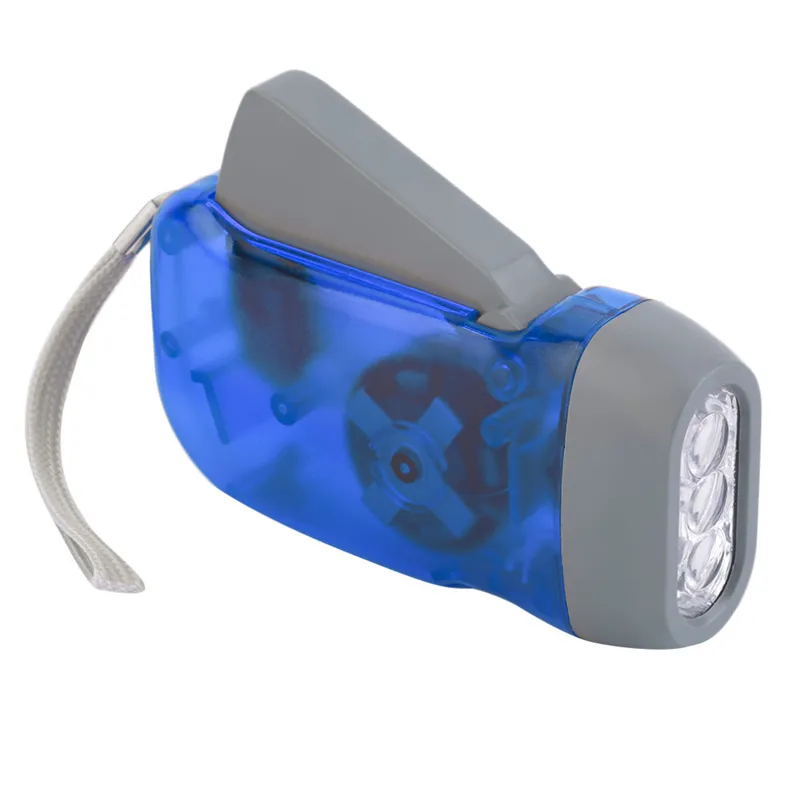 Portable 3 LED Hand Press Hand Crank Flashlight For Outdoor Camping ...