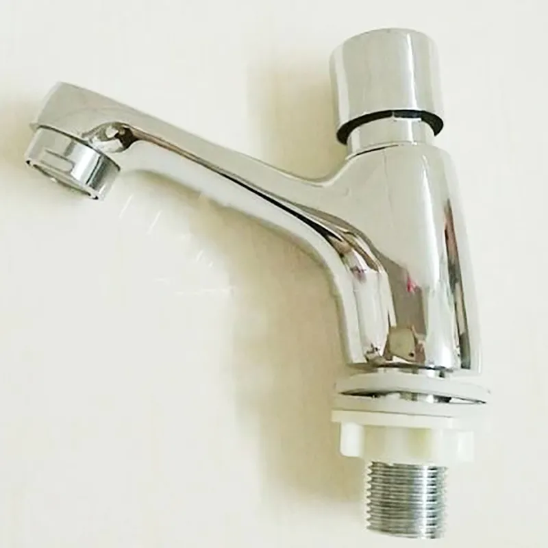 High Quality Push Self Closing Bathroom Sink Faucet Water Saving Delay ...