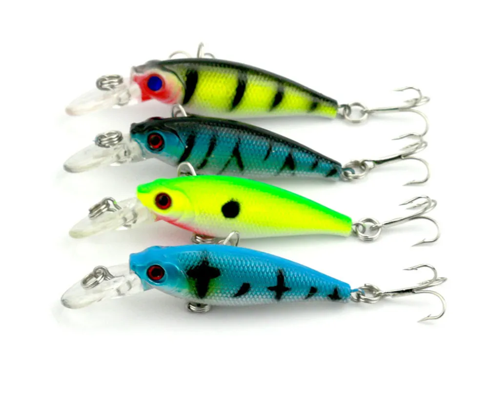 Minnow Fishing Lures: Realistic 3D Eyes, Sharp Hooks, 6.5cm/5g Hard ...