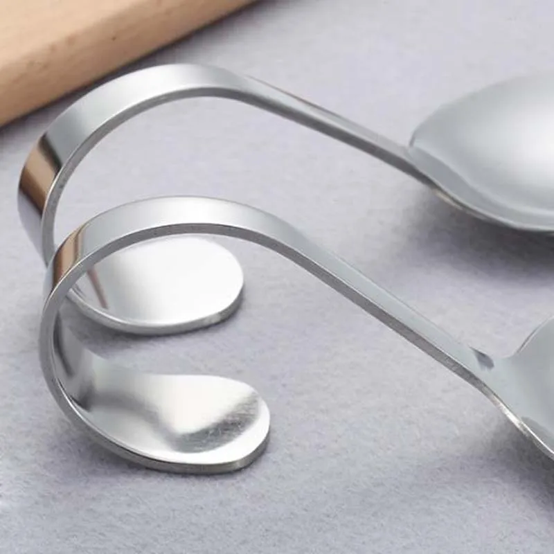Stainless Steel Serving Spoons, Shiny Canape Spoon With Bendy Handle ...