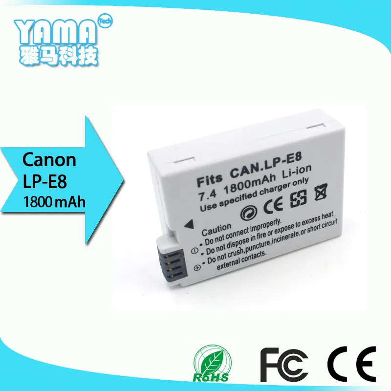 DHgate.com:1800mAh LP-E8 Replacement Battery for Canon EOS 550D 600D ...