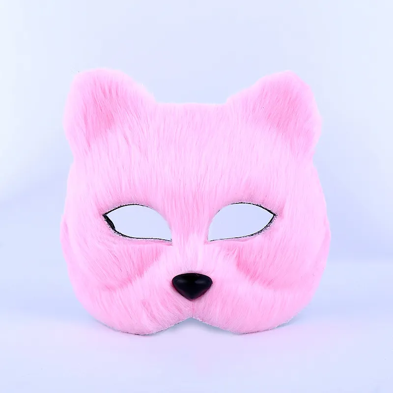 Sexy Halloween Masquerade Pink Face Mask For Men And Women Half Face ...