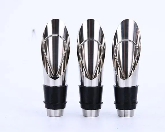 Glass Wine Stoppers Stainless Steel Wine Pourer Funnel & Bottle ...