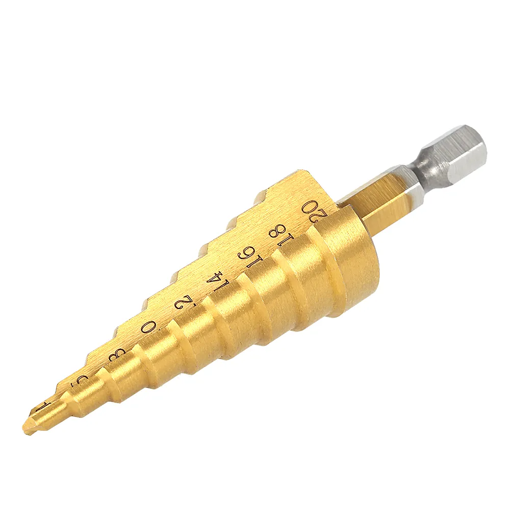 HSS Step Christmas Tree Drill Bits Titanium Coated Straight Flute ...