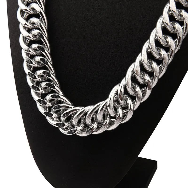 MenS Hip Hop Jewelry 90cm Big Aluminum Chain Necklace Width 26mm ...