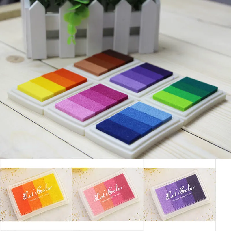 Gradient Ink Pad Set - Multi Color, Oil Based for Paper, Wood, Fabric ...