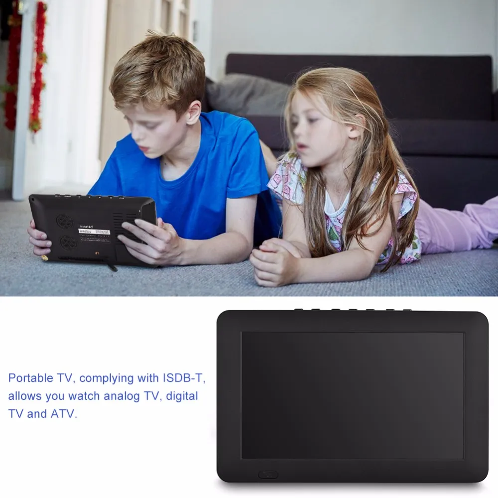 9 Inch Car TV Monitor, Portable Digital Color Television Player With ...