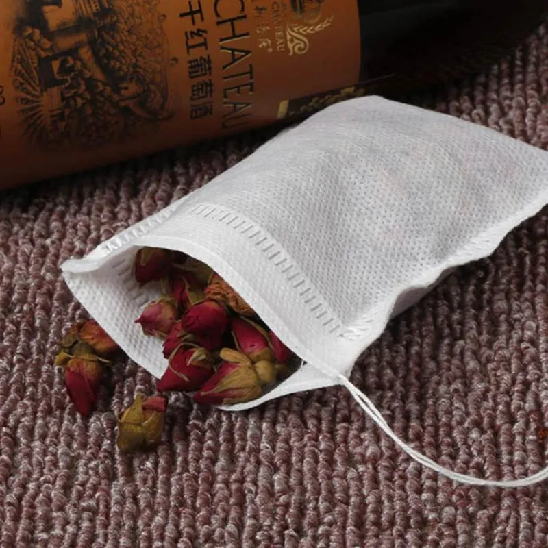 Nylon Tea Bags Empty 6x8cm Herb Tea Filter Bags With String, Heat Seal ...