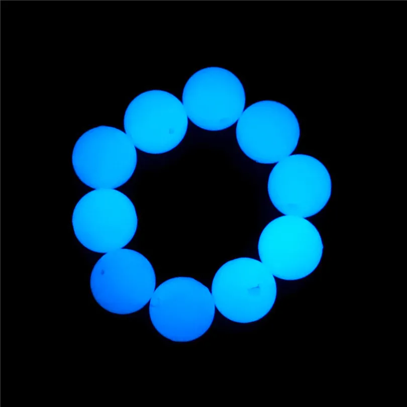 Glow In The Dark Beads: Luminous Blue Glass Beads For Jewelry Making ...