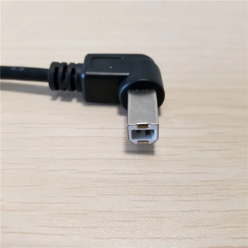 90 Degree USB 2.0 Extension Cable - Type B Male to Female, Right Angle ...