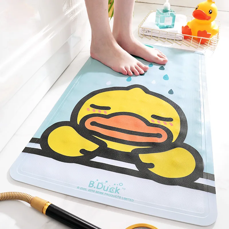 Yellow Rubber Duck Bath Mat PVC Non Slip Bathroom Mat For Bathtub ...
