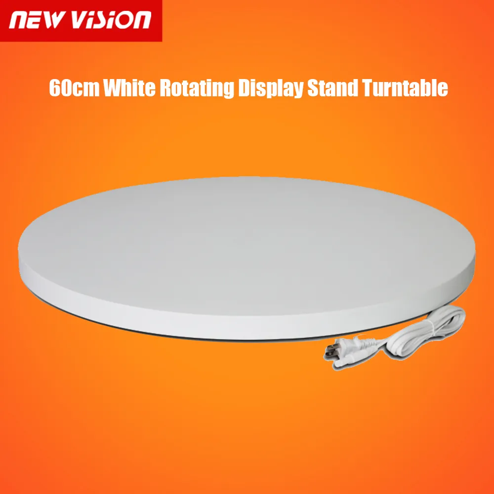 White 60cm Rotating Display Stand: 360° Motorized Turntable, 80KG ...