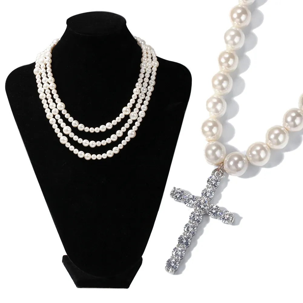 Hip Hop Pearl Necklace For Men White Freshwater... From Guozhuwu, $10.7 ...
