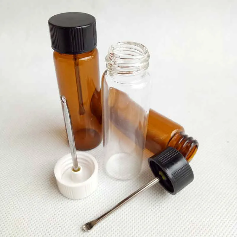 Clear Glass Snuff Bullet Snorter Pill Box Case Container Stash For ...