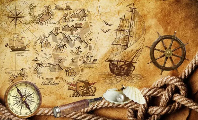Nautical Map Desktop Wallpaper