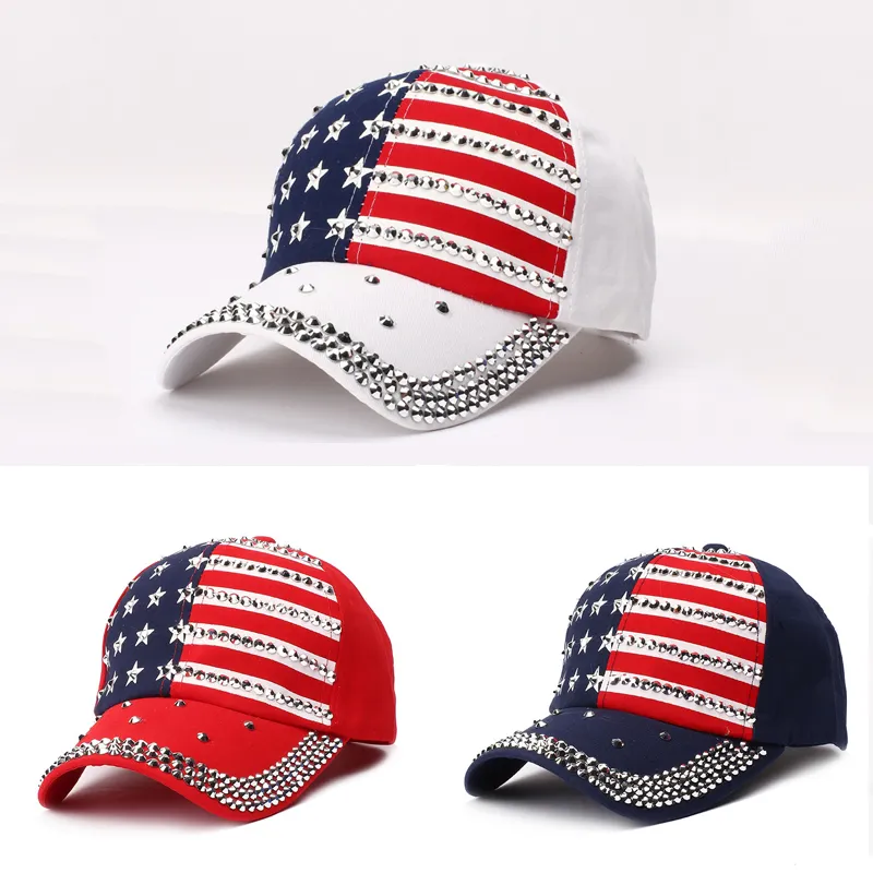 Trump 2020 Presidential Election Rivet Diamond Bling Baseball Cap ...