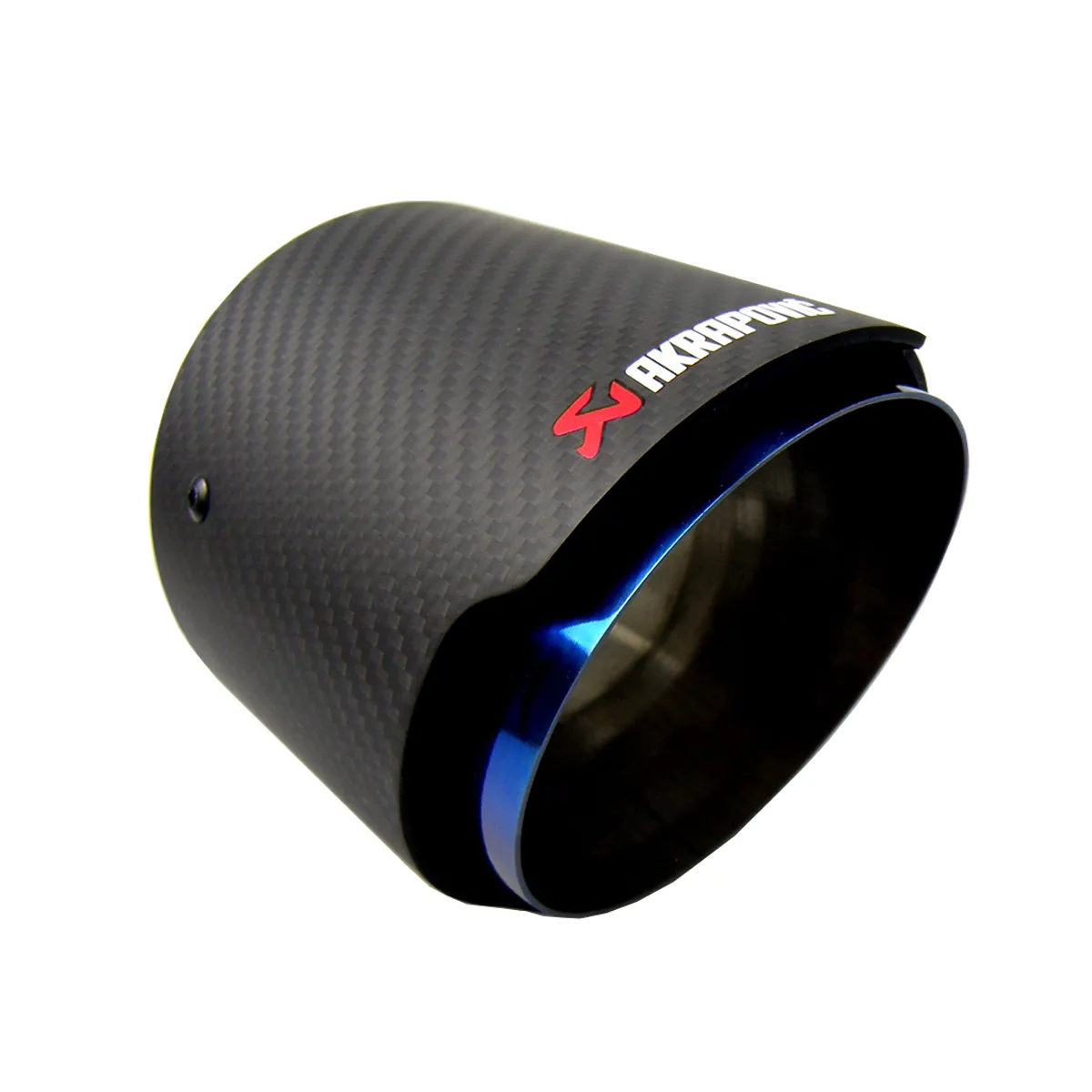₩44039에서 Gtparts Akrapovic 스타일 탄소 섬유 자동차 배기 팁 머플러 꼬리 파이프 블루 탄 매트 검은 덮개