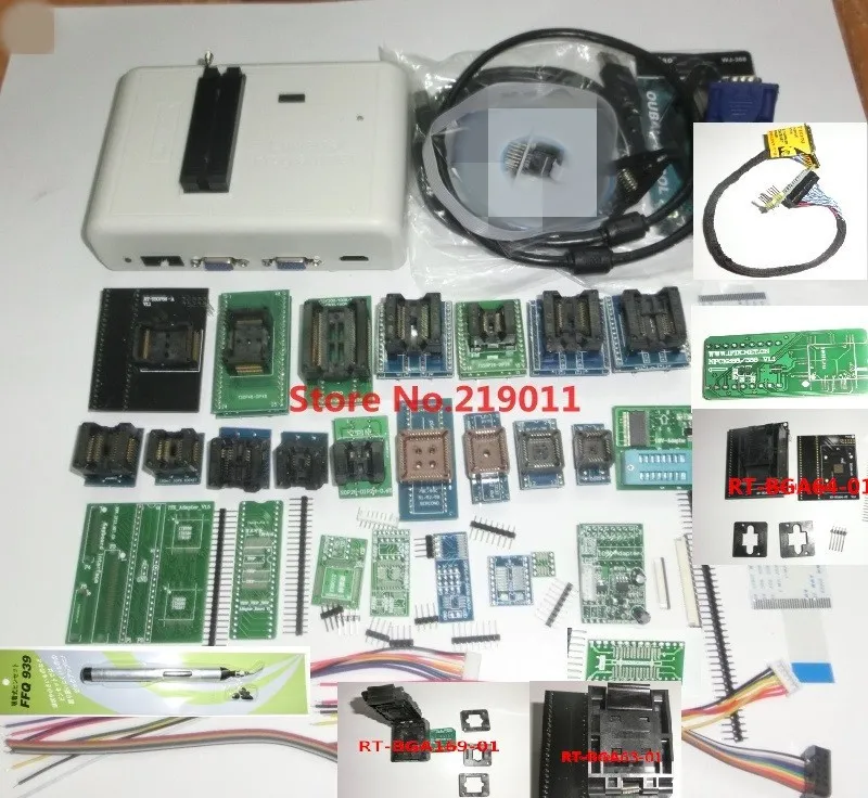 Wholesale RT809H+35 EMMC Nand FLASH Programmer: 2024 Newest Software, 35 Adapters For Ultra Fast ...