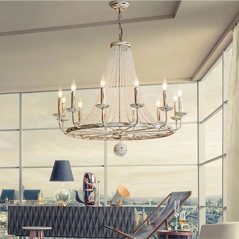 Large Crystal Chandeliers: Retro Vintage Copper & Crystal Drop ...