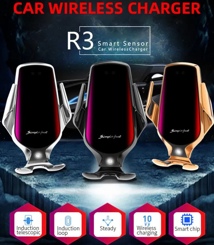 10W Smart Smart Power Sensor Car Wireless Charger With R3 Technology ...