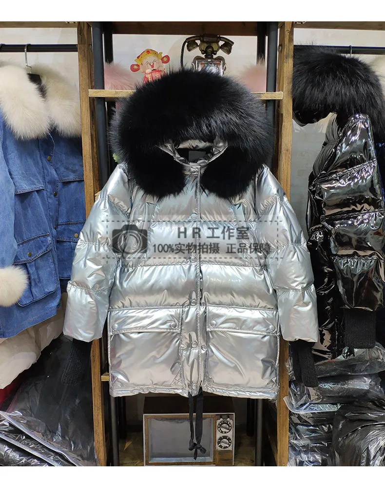 Cozy 90% White Duck Down Jacket W/ Real Raccoon Fur Collar Women's Warm Winter Coat From ...