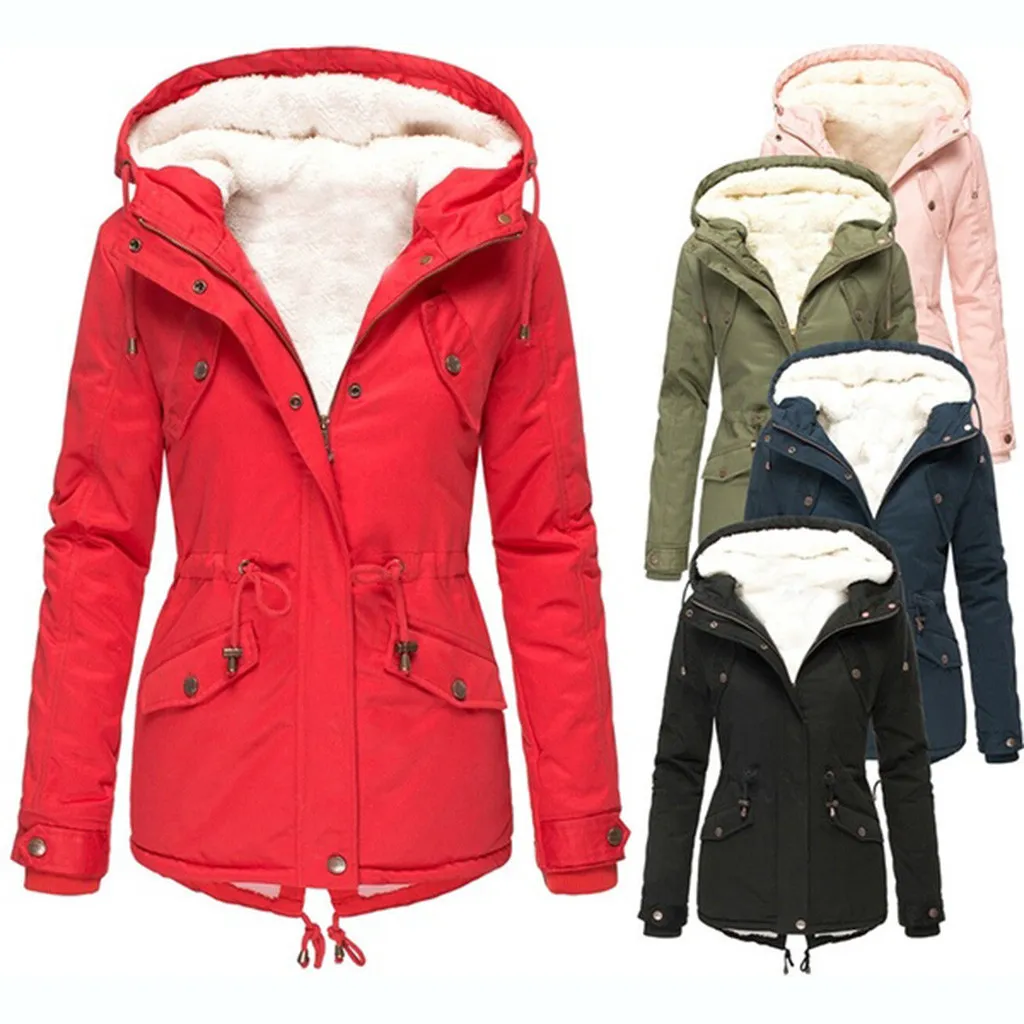 Warmest Winter: Plush Hooded Parka Coats - Ladies Hooded Parka Coat ...