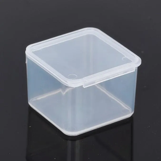 Small Plastic Storage Box Rectangular Transparent 5.5*4.3*2.2cm PP ...