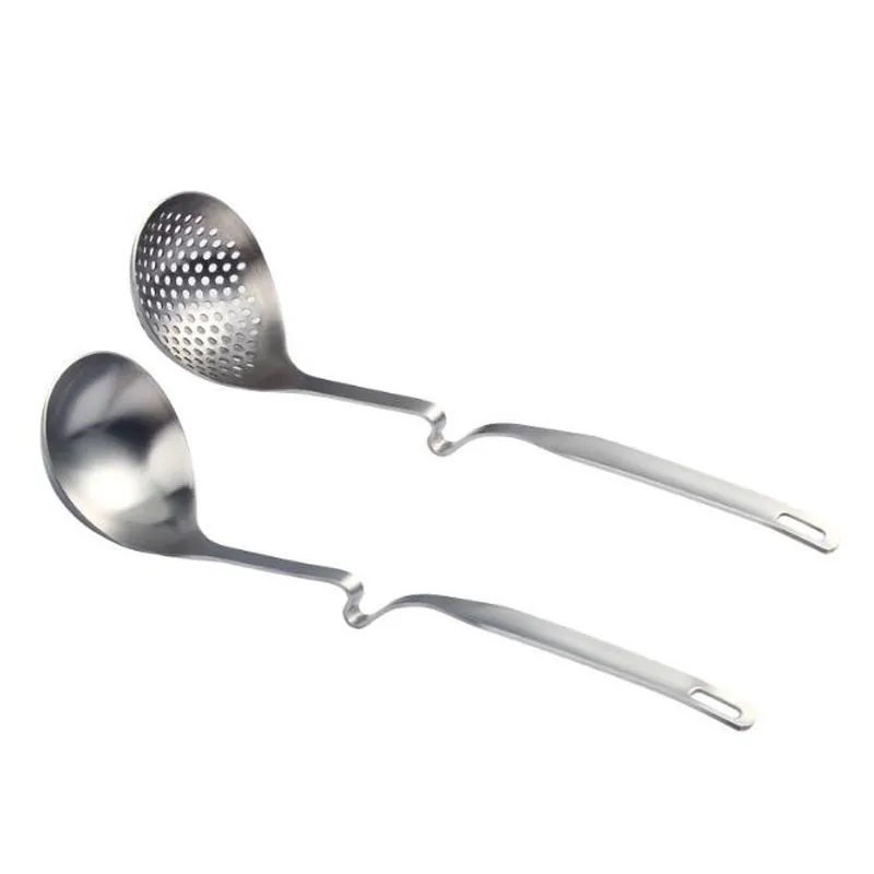 Stainless Steel Long Handle Soup Ladle Colander, For Cooking Hotpot ...