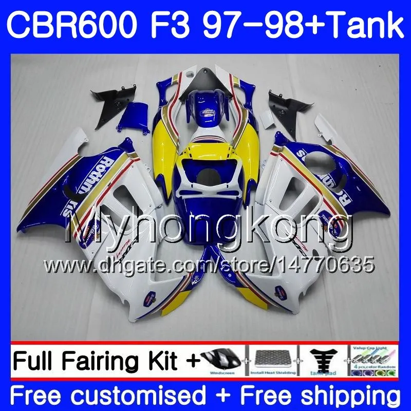 +Tank For HONDA CBR600FS CBR600RR CBR600 F3 1997 1998 Bodys 290HM.58 ...